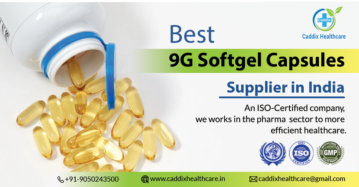 Caddix Healthcare - Best 9G Softgel Capsules Supplier in India